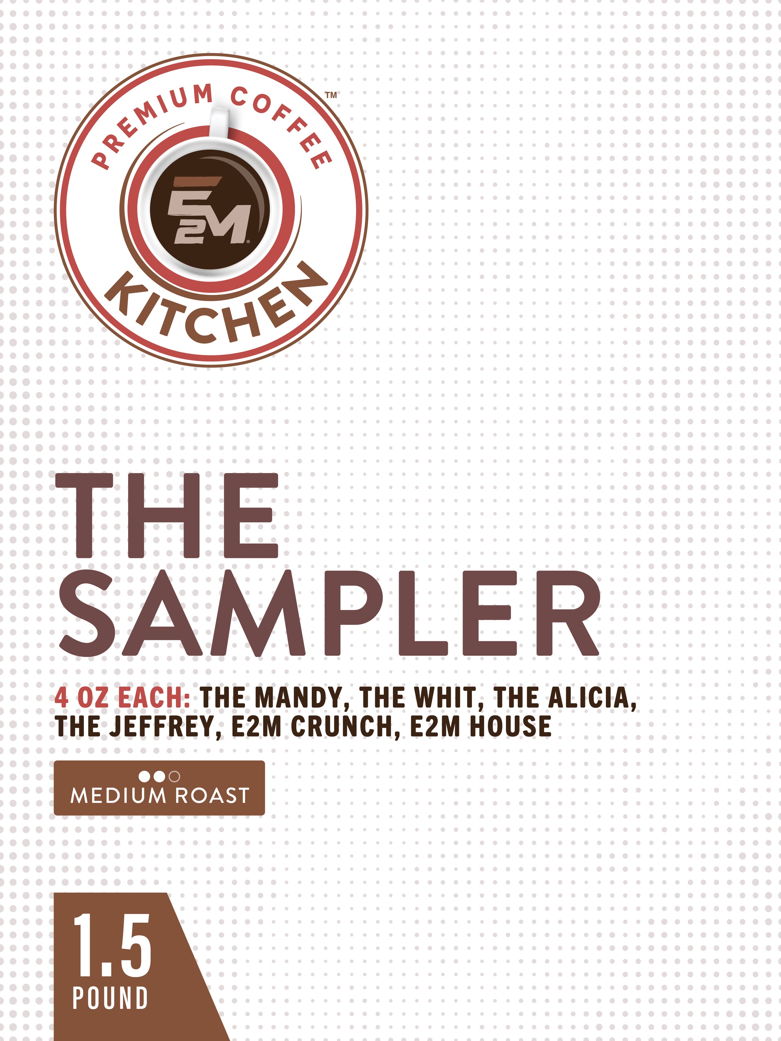 E2M Ground Coffee Sampler | Charleston Coffee Exchange